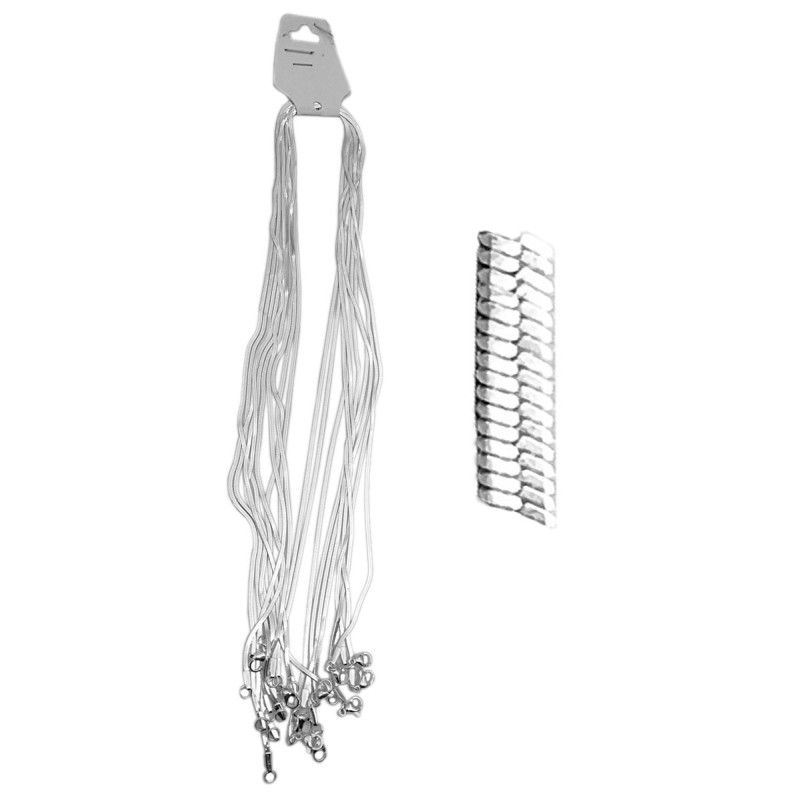 BLANCO CINTA PLANA 0.4 (2mm) - 55 CM CADENA