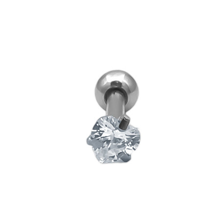 UNIDAD 3MM HELIX CORAZON CRISTAL CUBIC ZIRCON A ROSCA PIERCING